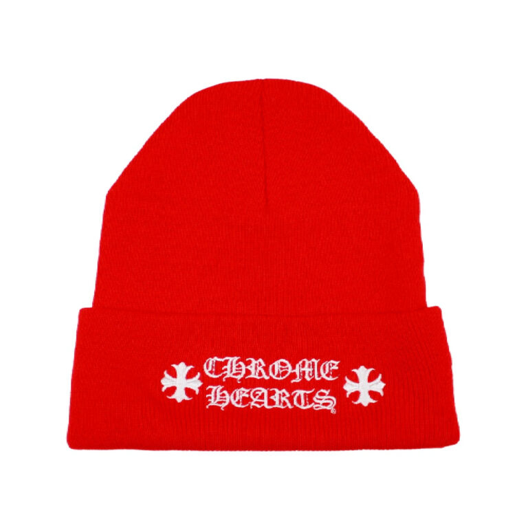 Chrome Hearts Logo Beanie – Red – Chrome Hearts CO